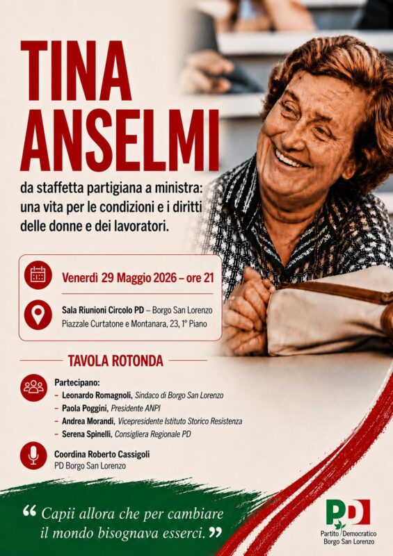 A Borgo San Lorenzo un incontro dedicato a Tina Anselmi